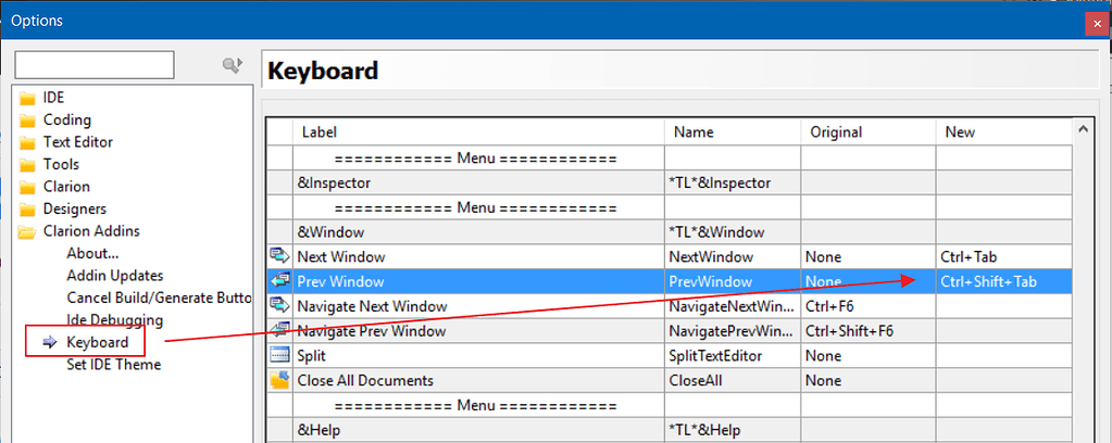 In the Clarion IDE, is there a practical way to switch between editor ...