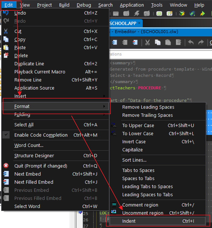 Get your source code automatically reformatted with correct indentation - Tips - ClarionHub