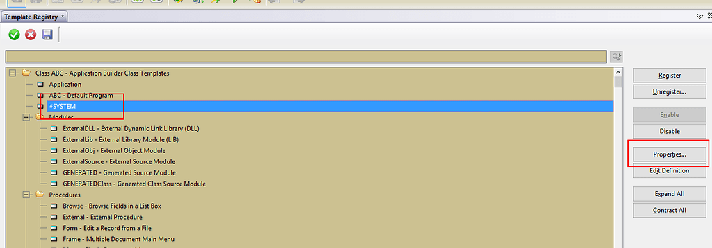 Where to find #SYSTEM template prompts in modern Clarion IDE - ide ...