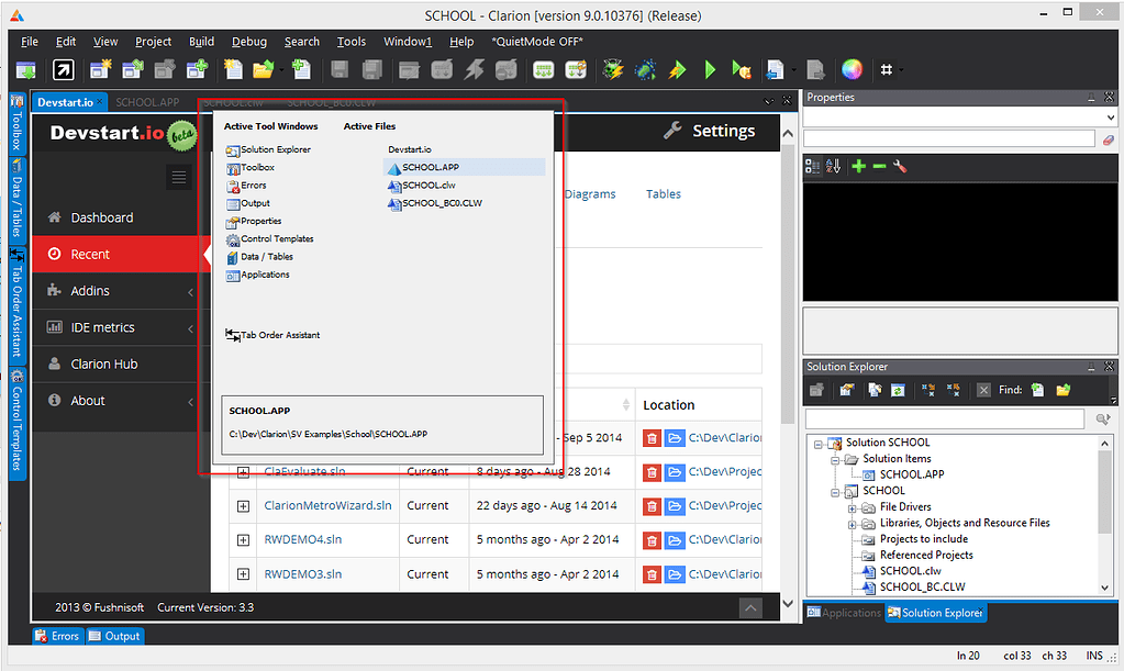 Ctrl+F6 - Open Active Window Pop-up - Tips - ClarionHub