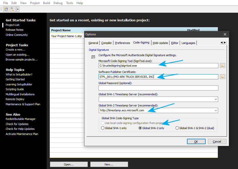 Setigo Code Signing with SetupBuilder - ClarionHub